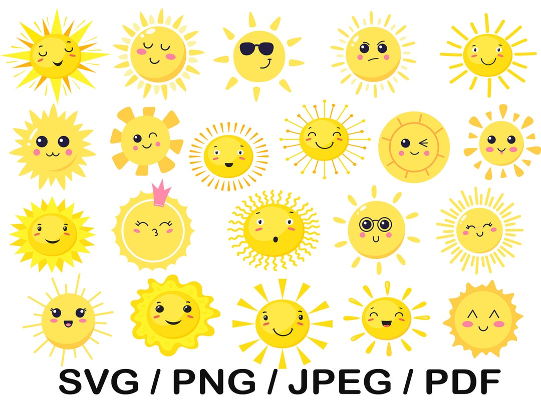 SVG Sun Face , Sun With Face, Sun Vector, Sun With Face Image Svg, Sun ...