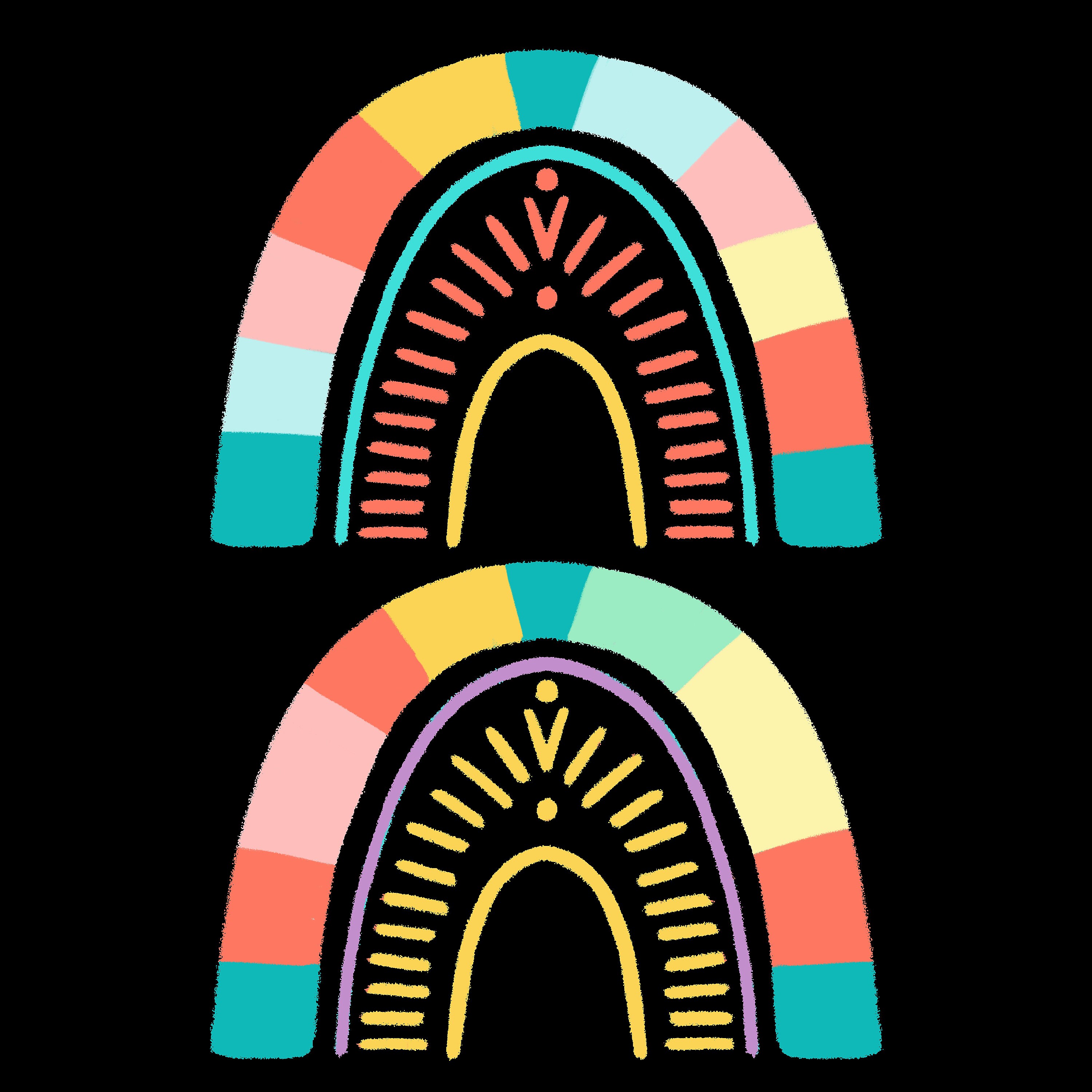 Boho Rainbow PNG Bundle 10 Rainbows PNG HIGH Colty Pastel - Etsy