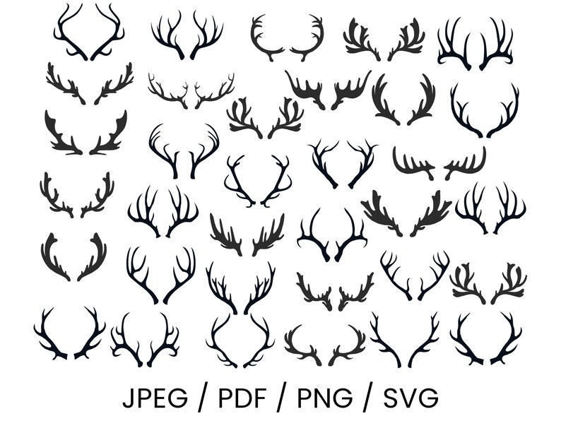 Deer Silhouette Deer Svg Deer Png Deer Head Svg Deer - Etsy