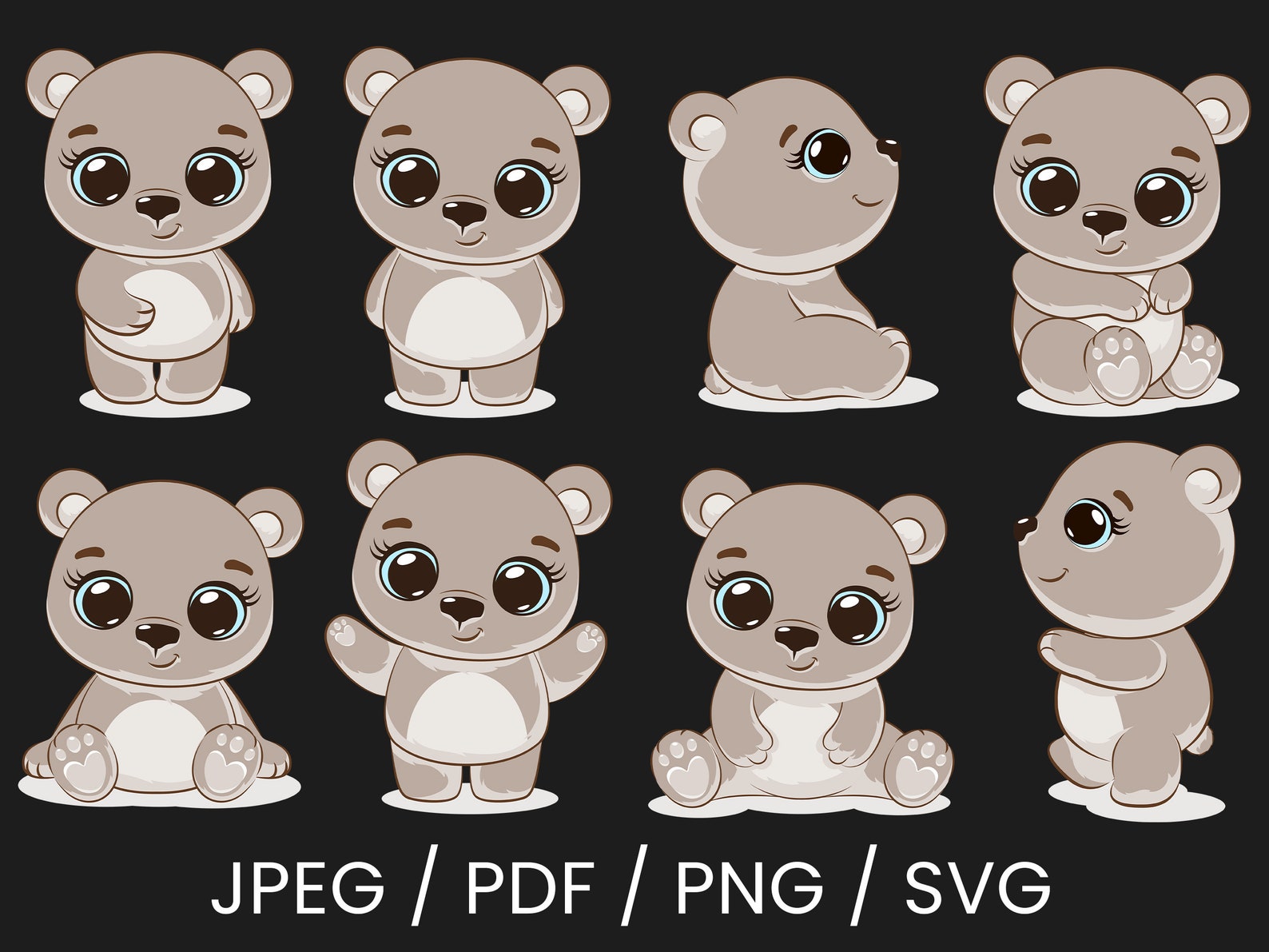 Cute Teddy Bear Baby Collection SVG, Teddy BEAR Png, Cute Teddy Cub Svg ...