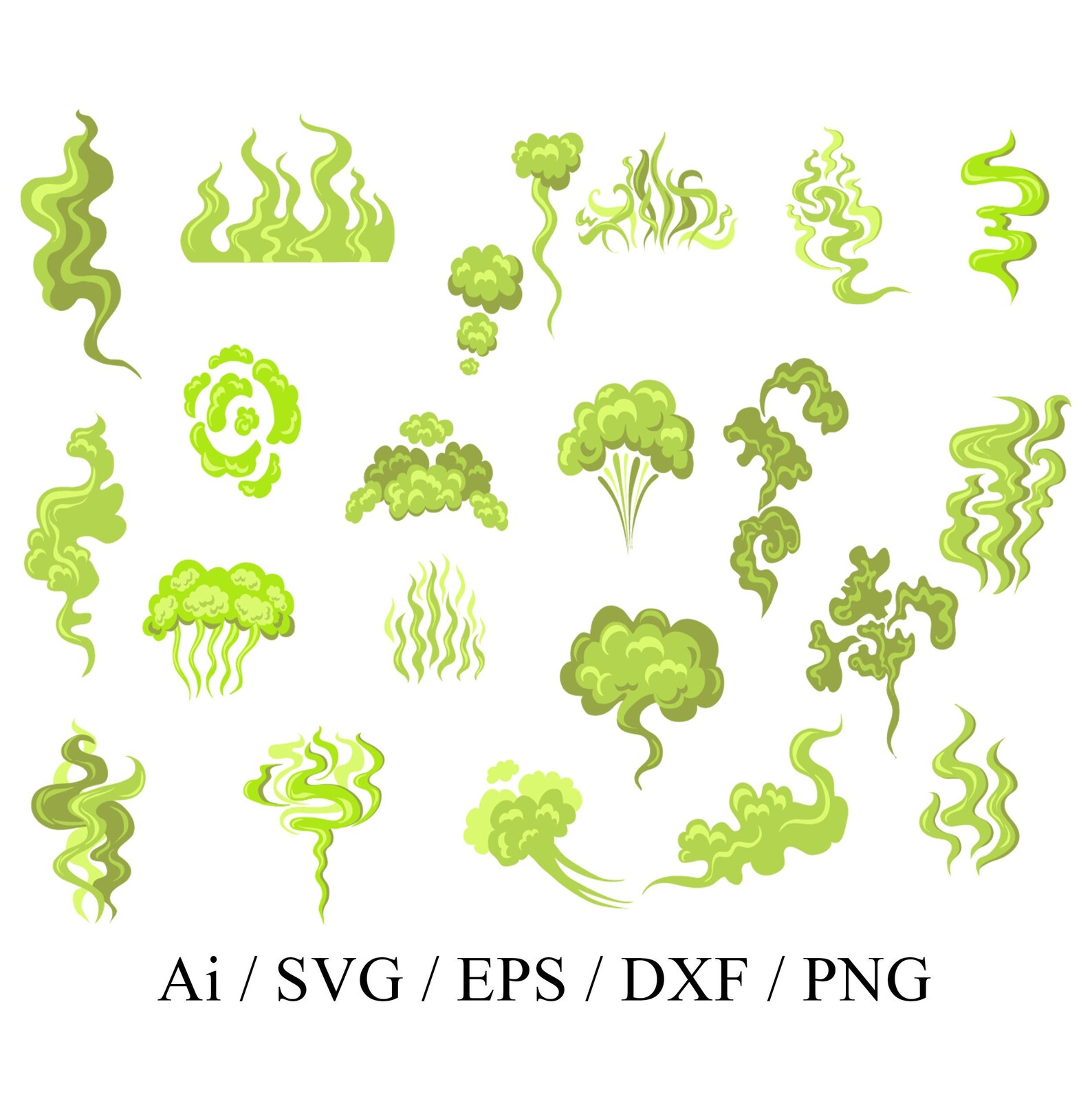 Smoke Svg Smoke Vector Bundle Bad Smell Steam Smoke Clouds | Etsy