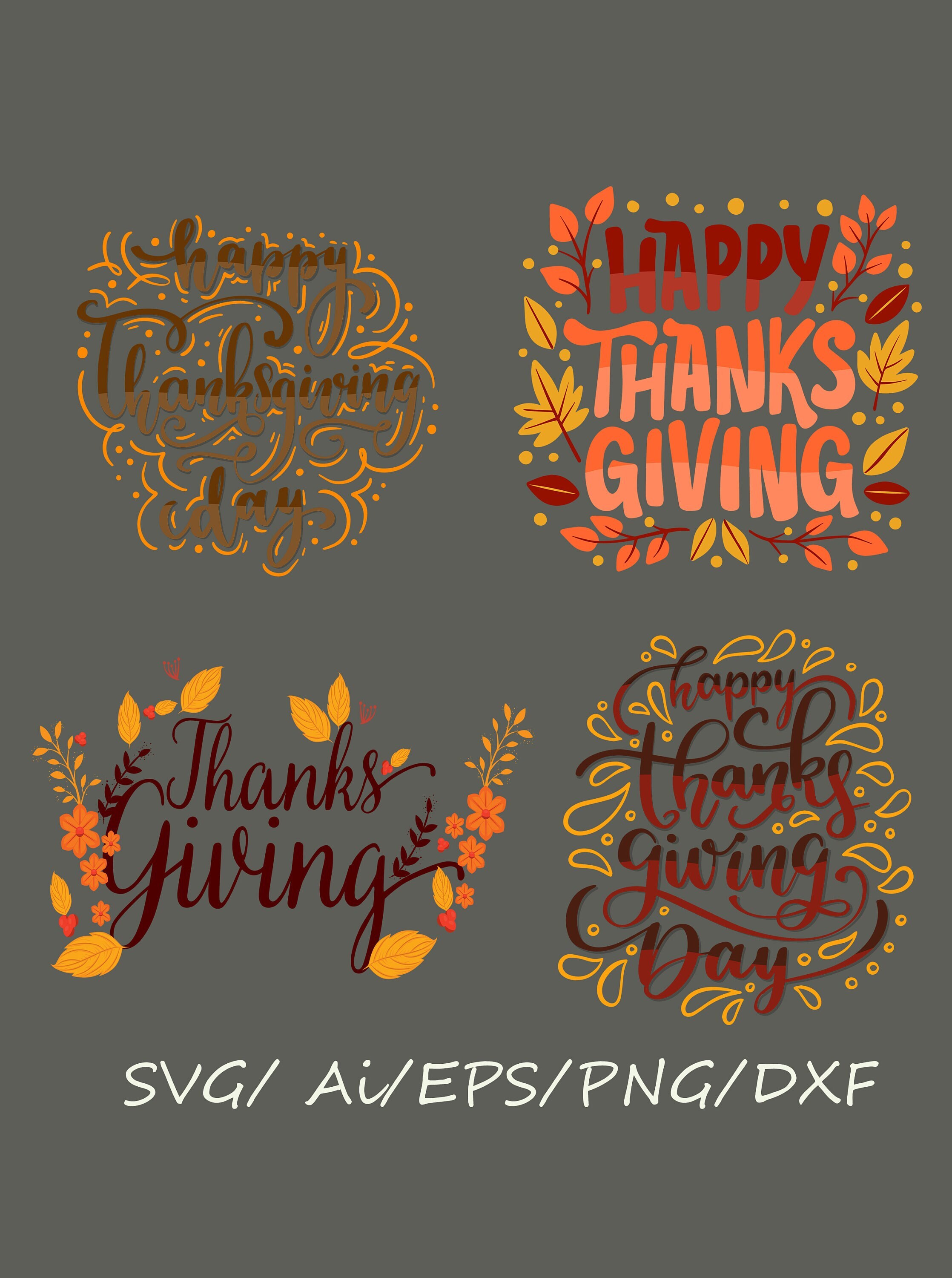 Thanks Giving SVG Bundle Thanks Giving Clipart Give Thanks - Etsy