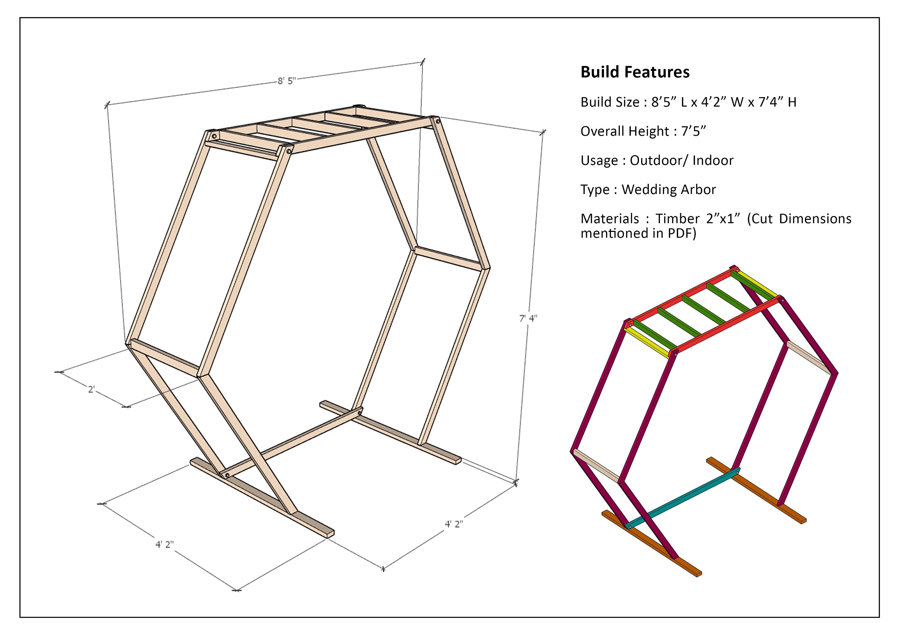 Hexagon wedding arch plans 60 photos - Vianawedding.com