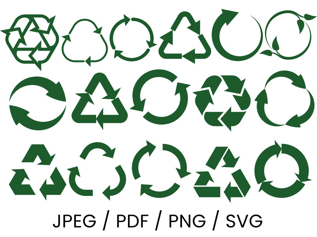 Green Recycle Symbol SVG, Recycle Symbol, Recycle Arrows Svg, Recycle ...