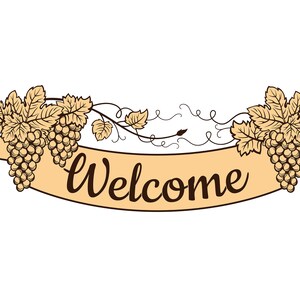 Welcome, Vintage Welcome SVG, Welcome Clipart Design, Welcome, Home Svg ...