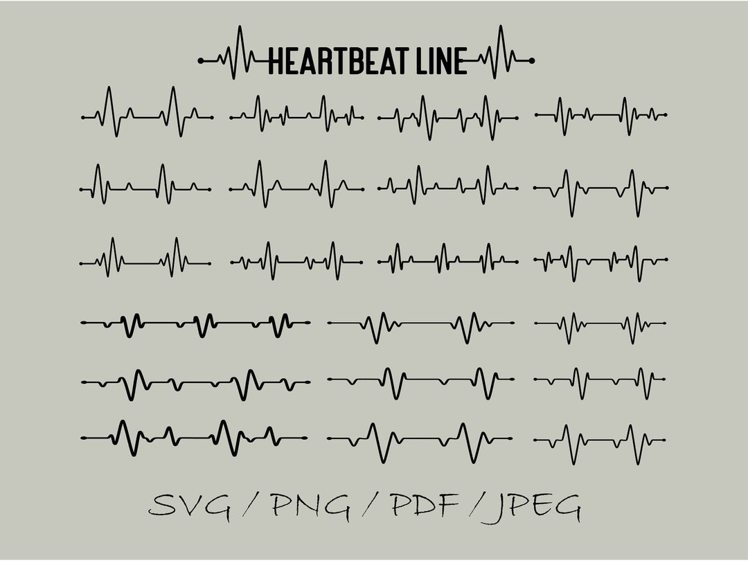 Heart Beat Lines , Heart Beat SVG Bundle, Hearts Svg, Beat Svg ...