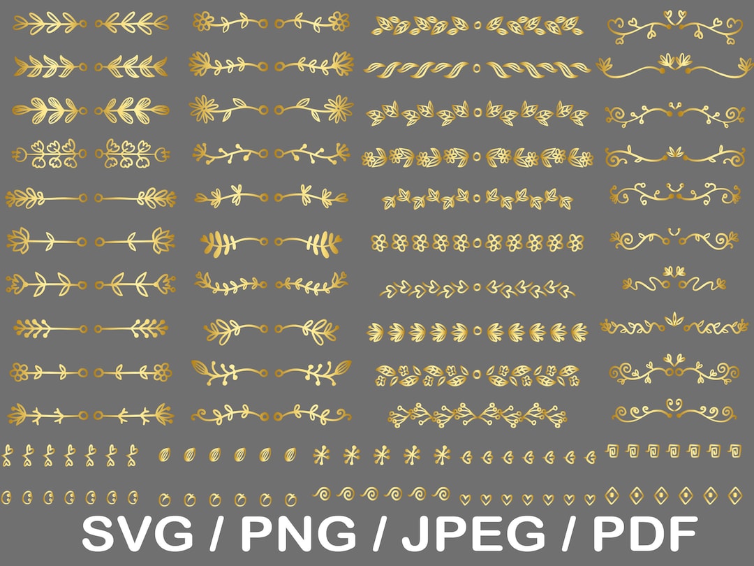 Golden Divider, Gold Border Png, Golden Decretive Element Svg ...