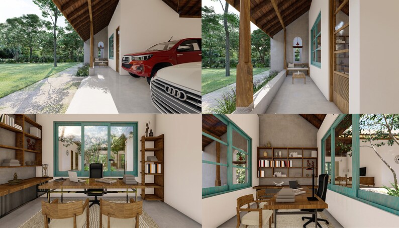 Center Courtyard House Design Interior Design Traditional - Etsy