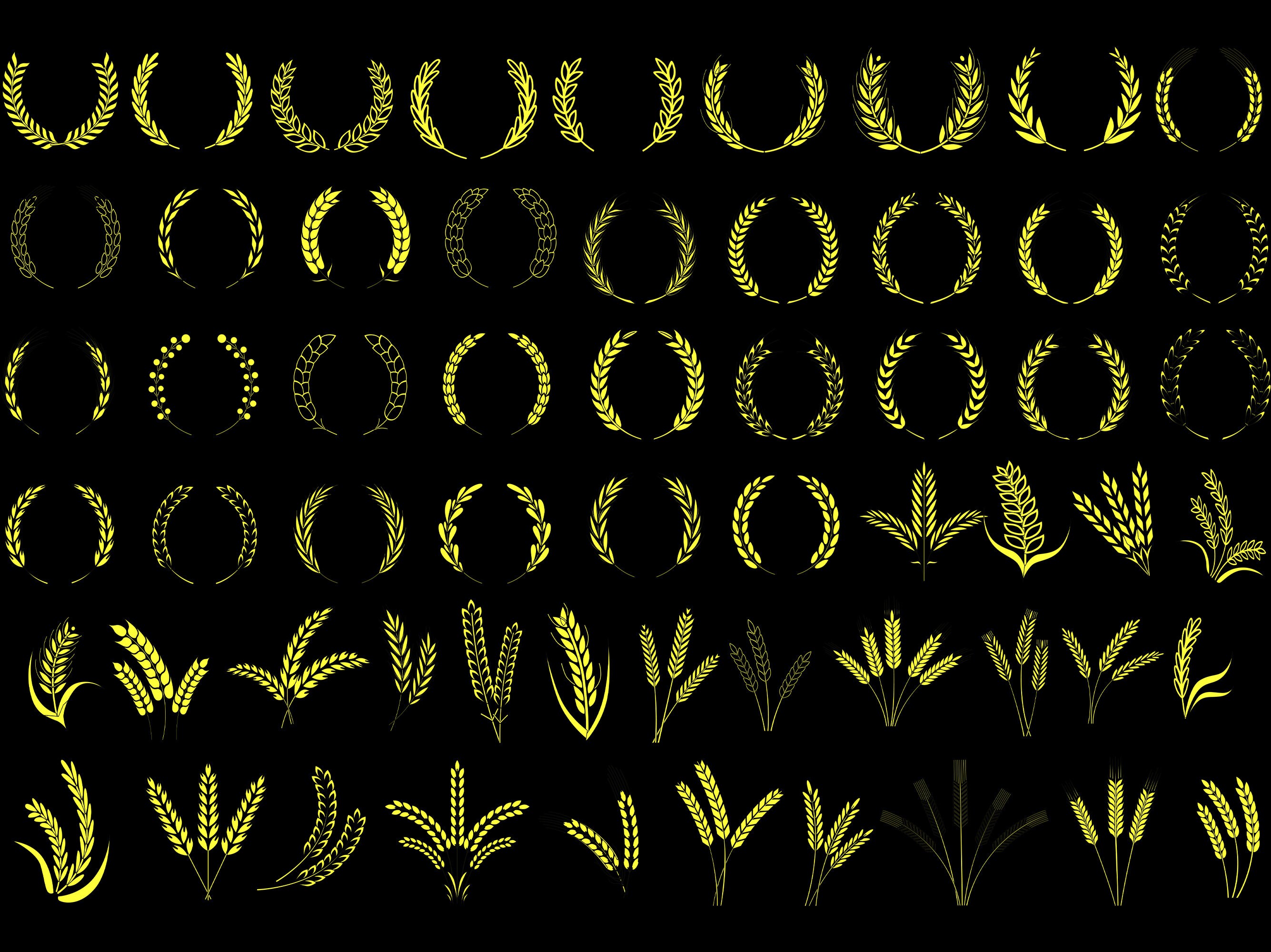 Yellow Wheat SVG Bundle Yellow Grain SVG Yellow Grain - Etsy