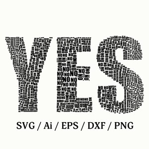 Yes SVG, Digital Download, SVG Cut Files, He Said Yes, She Said Yes ...
