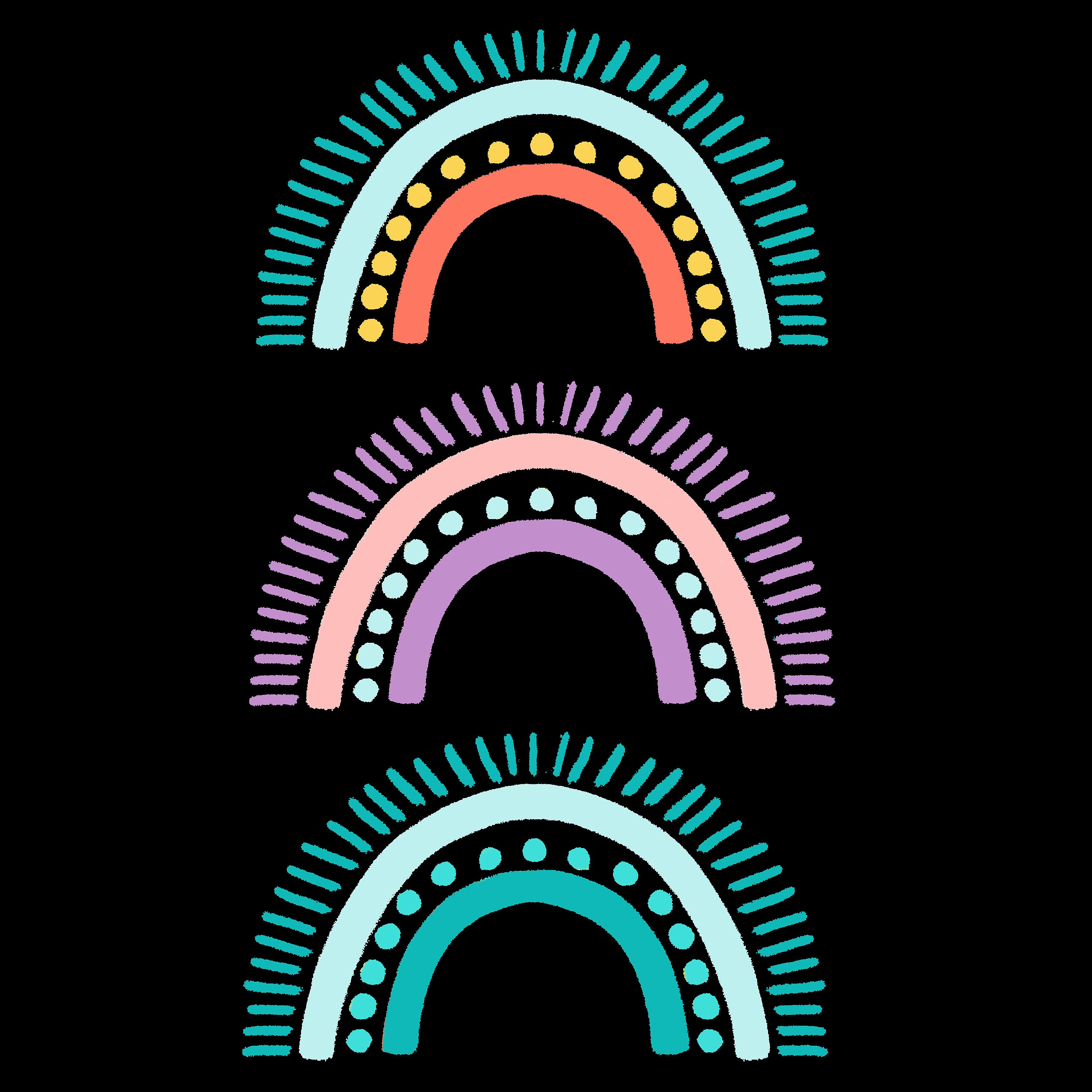 Boho Rainbow PNG Bundle 10 Rainbows PNG HIGH Colty Pastel - Etsy