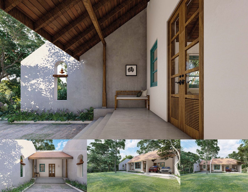 Center Courtyard House Design Interior Design Traditional - Etsy