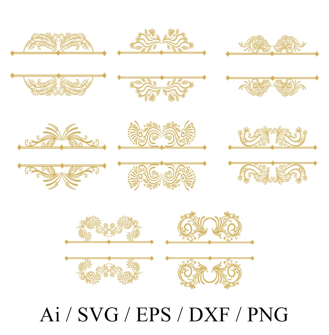 Golden Frame Bundle,gold Frame Svg, Circle Frame Svg,gold Border Frame ...