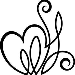 85+ Black Doodle Heart Svg, Doodle Heart, Hand Drawn, Valentine, HEART ...