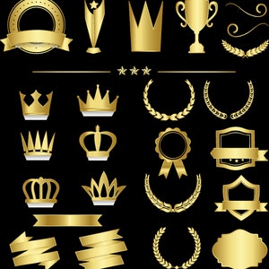 20+ Golden Crown Bundle Svg, Queen Crown Svg, King Crown, Golden Svg ...
