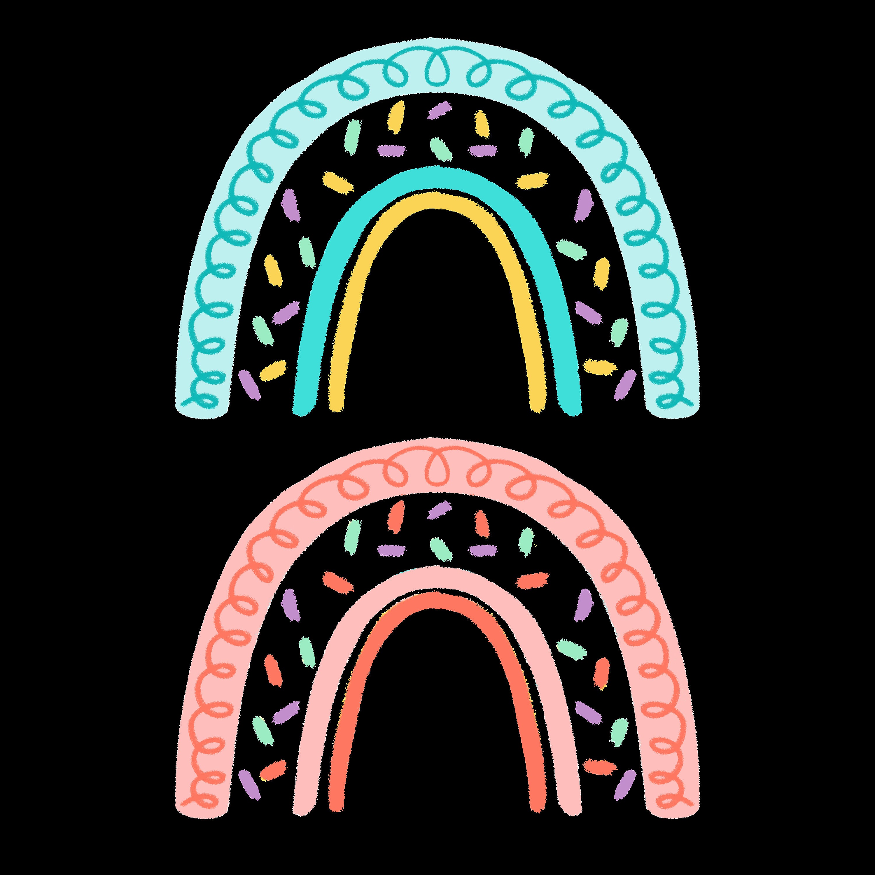 Boho Rainbow PNG Bundle 10 Rainbows PNG HIGH Colty Pastel - Etsy