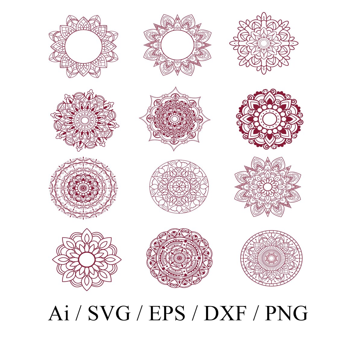 Mandala for Cricut Mandala Clipart Mandala Vector Mandala - Etsy UK