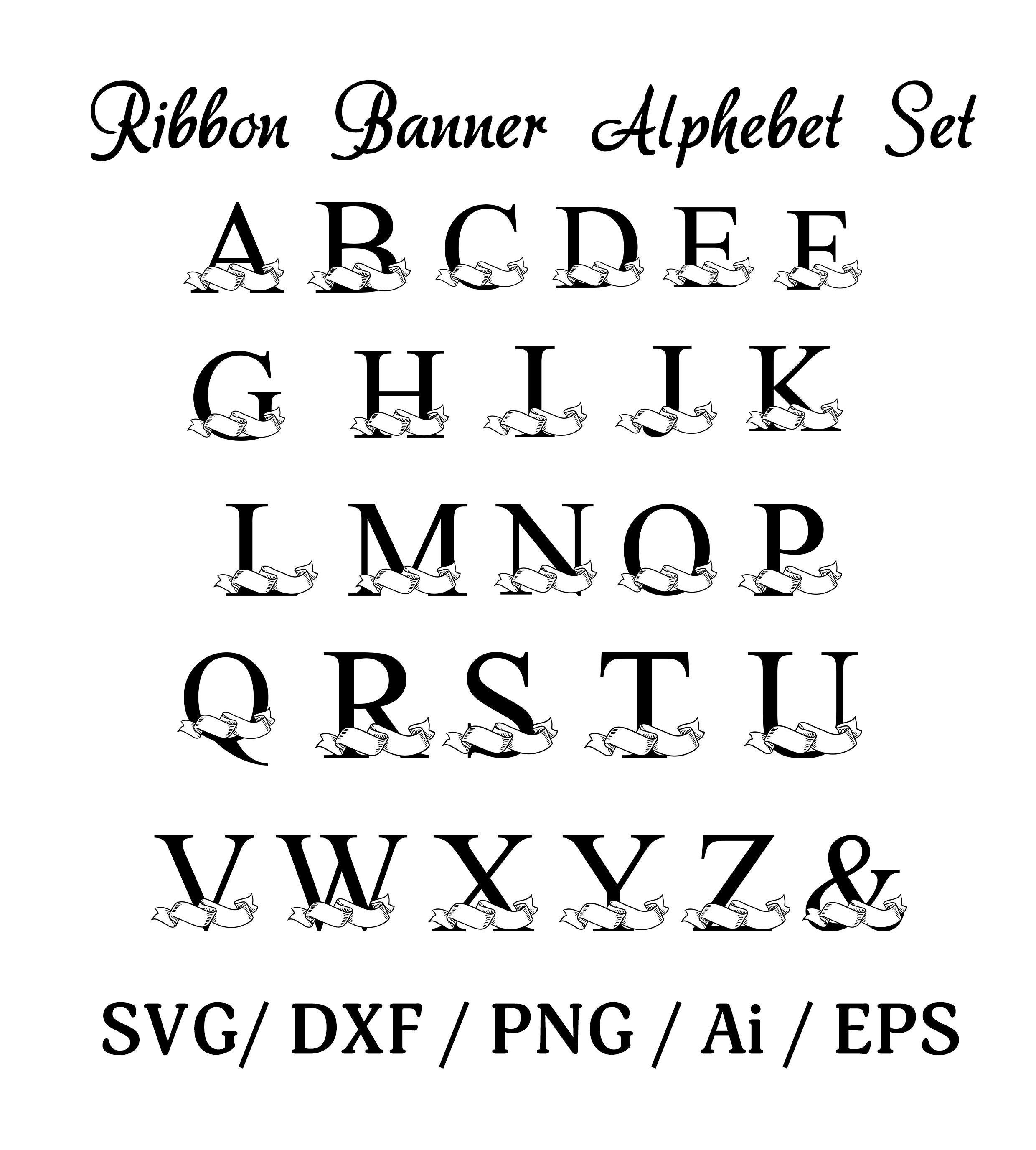 Banner Font Bundle Banner Alphebet Banner Png Banner - Etsy