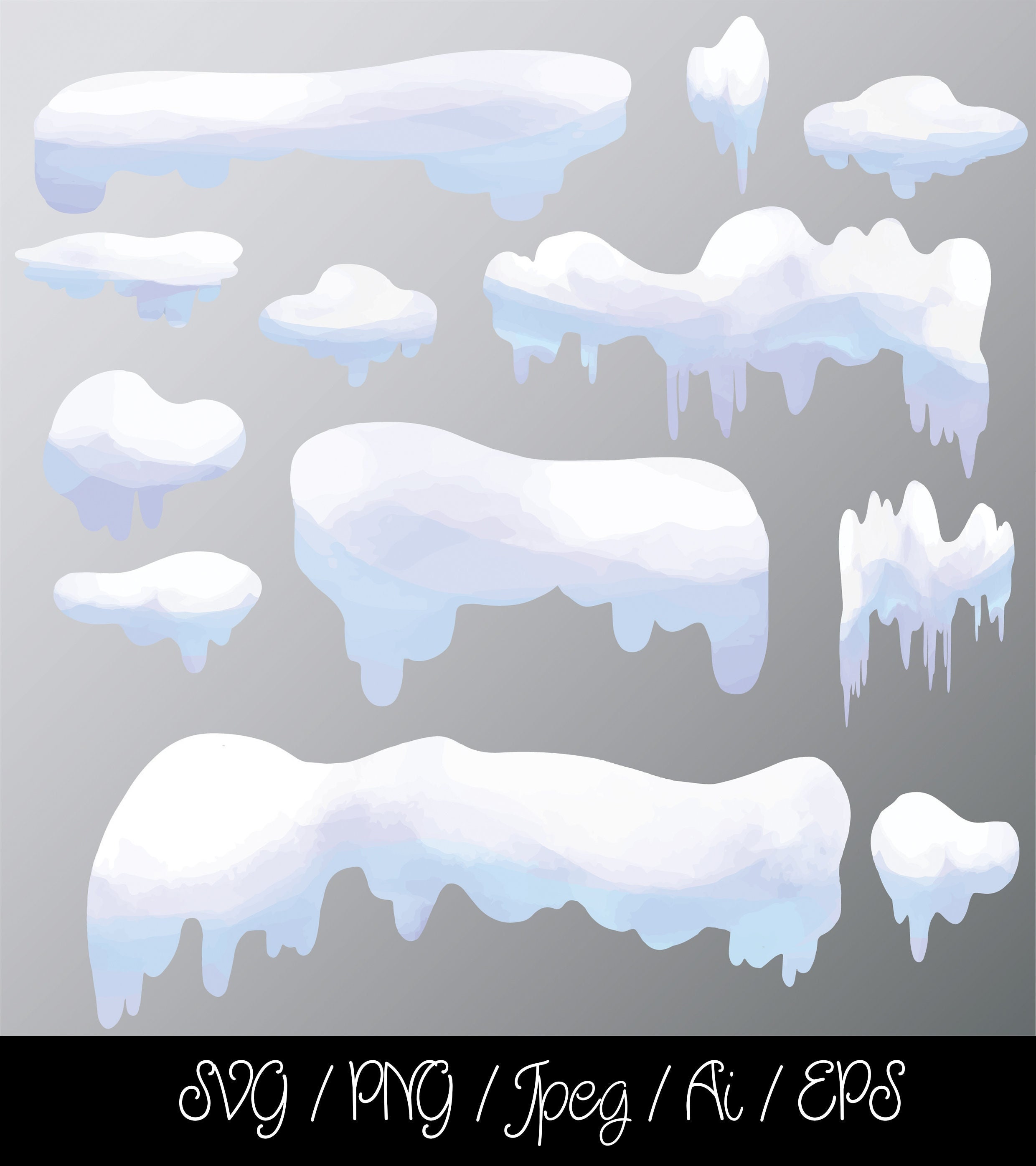 Snow on the Wall Svg Bundle,snow on the Roof Svg,christmas Snow Svg ...