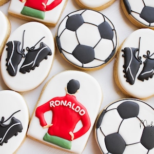 1 Dozen Birthday Soccer Cookies (customizable Wording and Colors) - Etsy