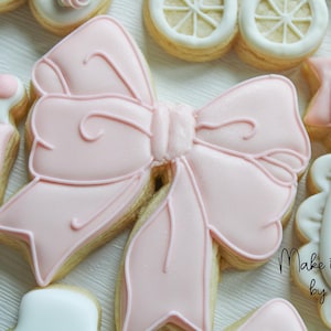 2 Dozen Pink Bow Baby Girl Shower Cookies (customizable Wording and ...