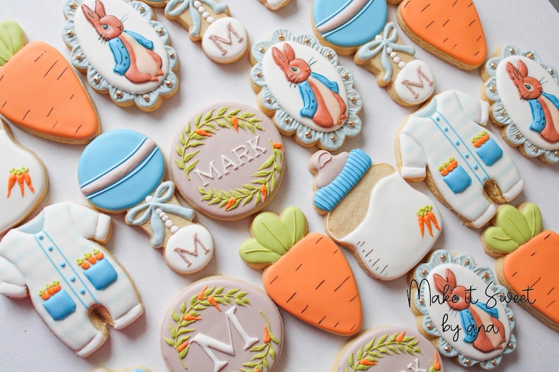2 Dozen Baby Shower Peter Rabbit Cookies (peter Rabbit Boy Easter Theme ...