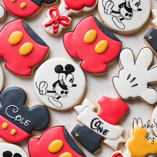 Mickey Mouse Cookies - Etsy