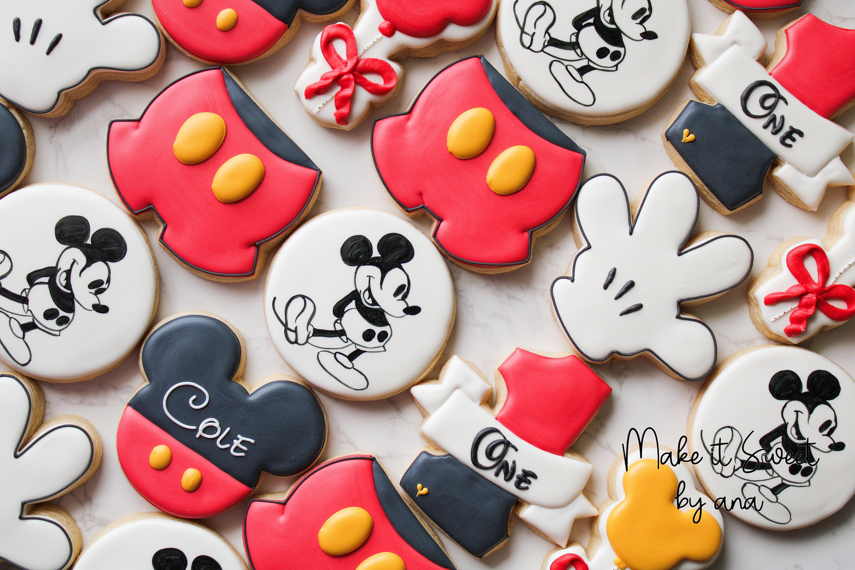 2 Dozen Mickey Mouse Cookies - Etsy