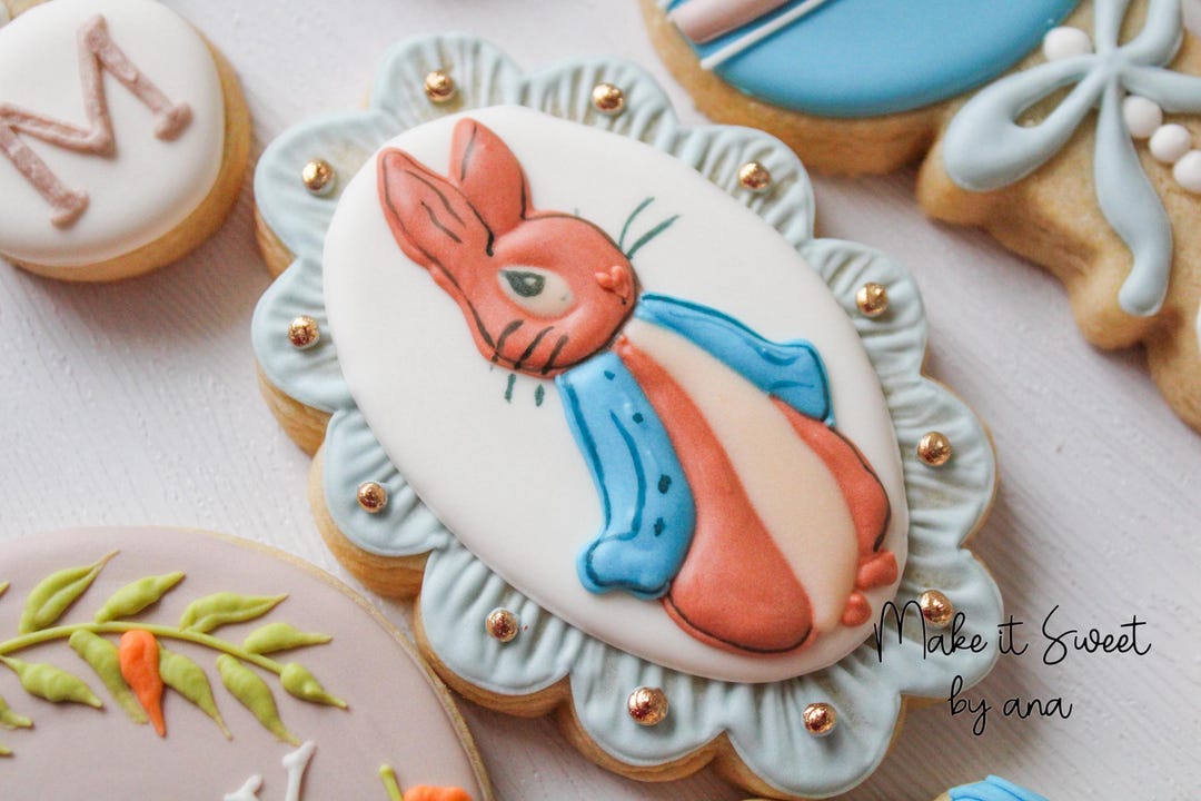 2 Dozen Baby Shower Peter Rabbit Cookies (peter Rabbit Boy Easter Theme ...