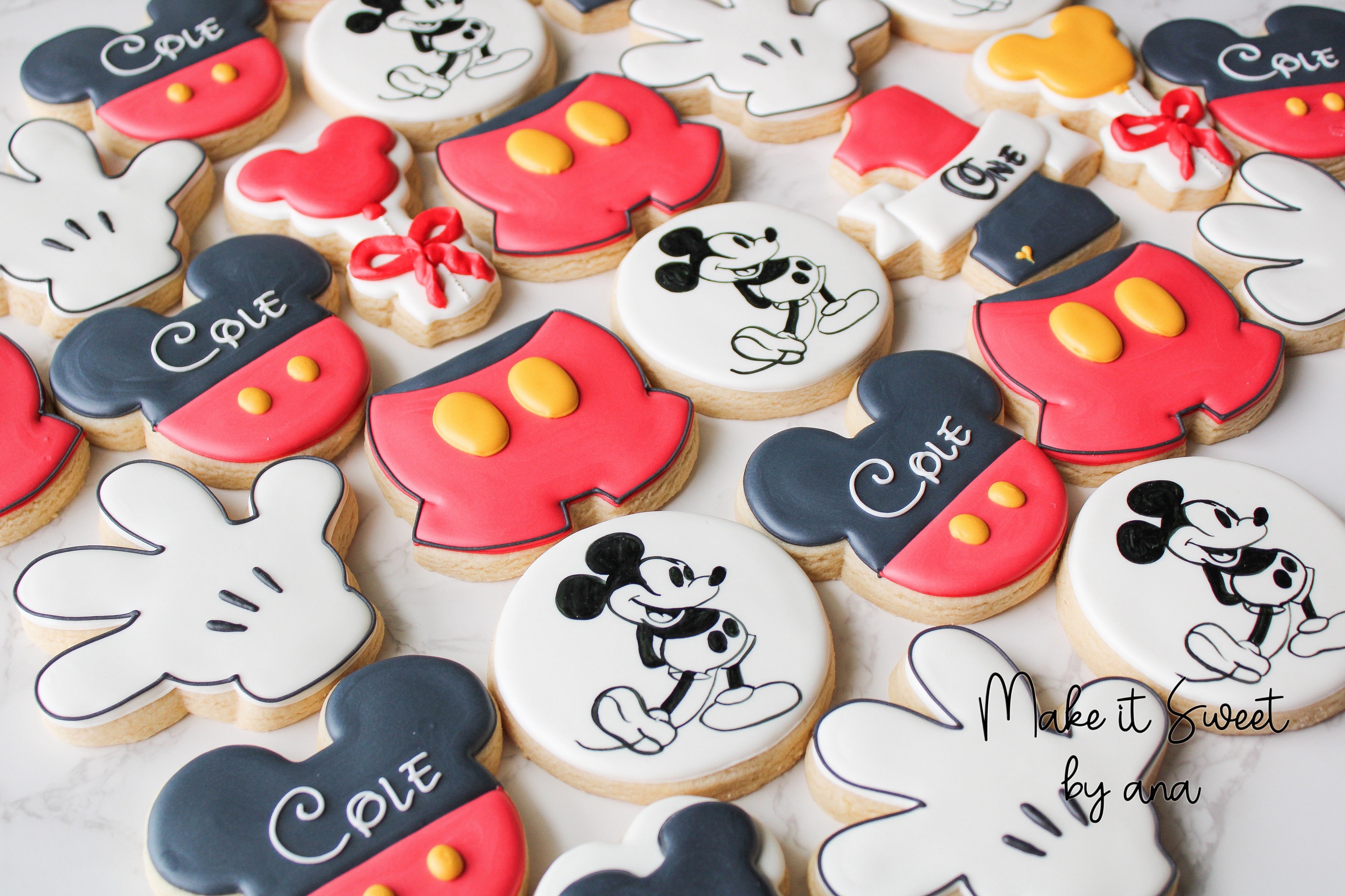 2 Dozen Mickey Mouse Cookies - Etsy