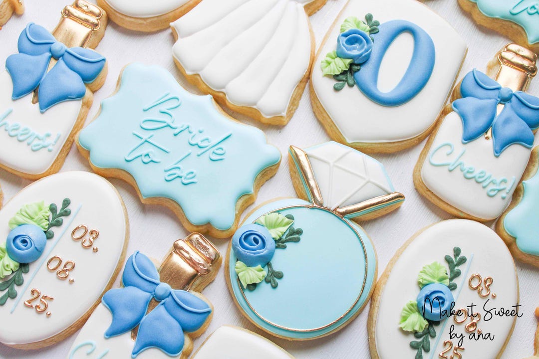2 Dozen Custom Cookies Floral Gold Wedding Theme. Customizable Wording ...