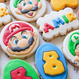 2 Dozen Mario Bros Birthday Cookies - Etsy
