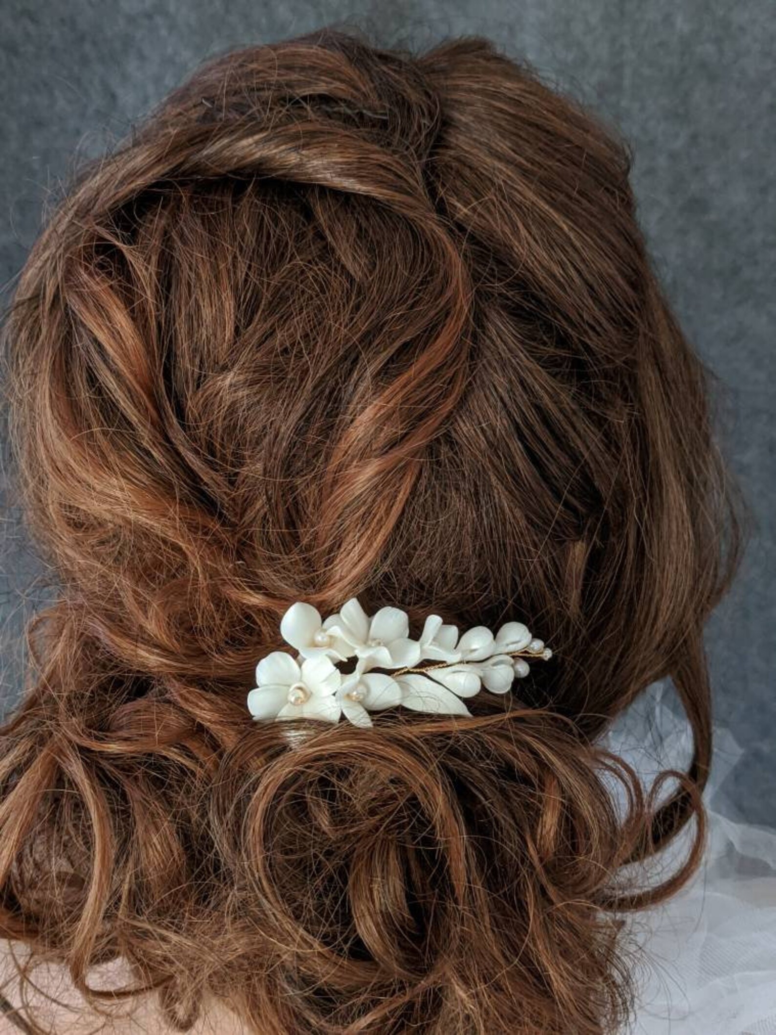 AVA HAIR PIN Floral Hair Pins Hair Accessory Wedding Hair Style Bridal ...