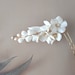 AVA HAIR PIN Floral Hair Pins Hair Accessory Wedding Hair Style Bridal ...