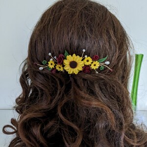 Sunflower Hair Piece for Fall Weddings Sunflower Headpiece Sunflower ...