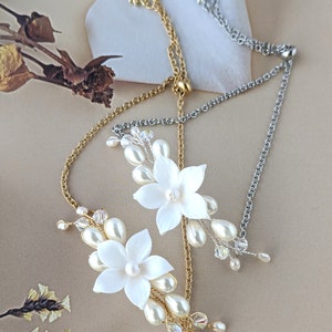 WHITE Bridal Set Bridal Jewelry Set Bridal EARRING BRACELET - Etsy