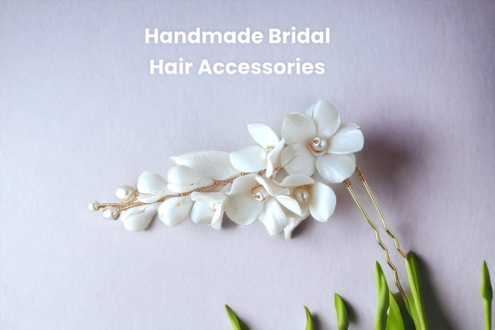 AVA HAIR PIN Floral Hair Pins Hair Accessory Wedding Hair Style Bridal ...