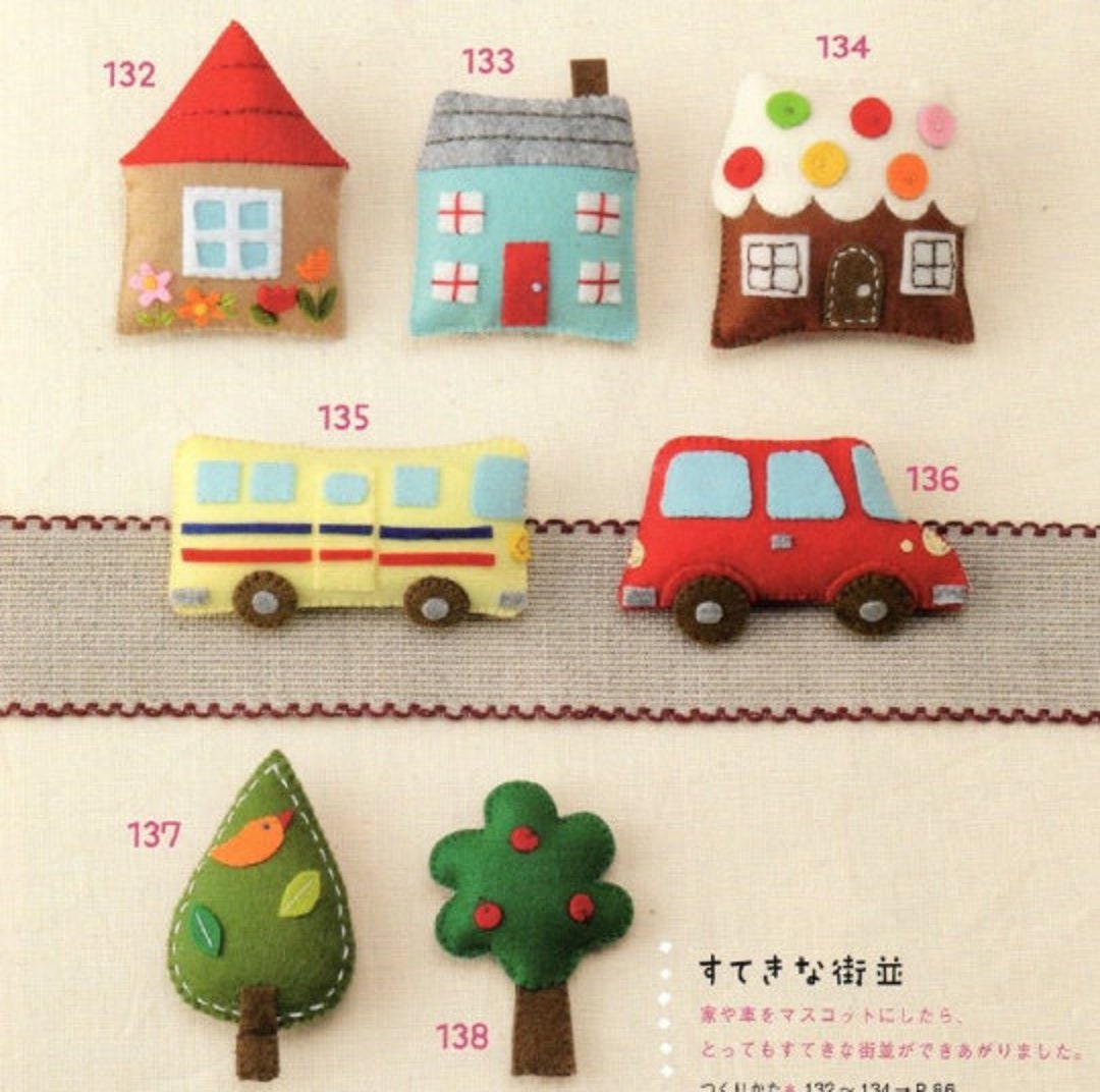 Japanese Felt Mascot Toys Accessories Pattern Book Pdf-file,e-book #1 ...