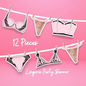 Lingerie Party Banner, Bachelorette Party Banner, Lingerie Party ...