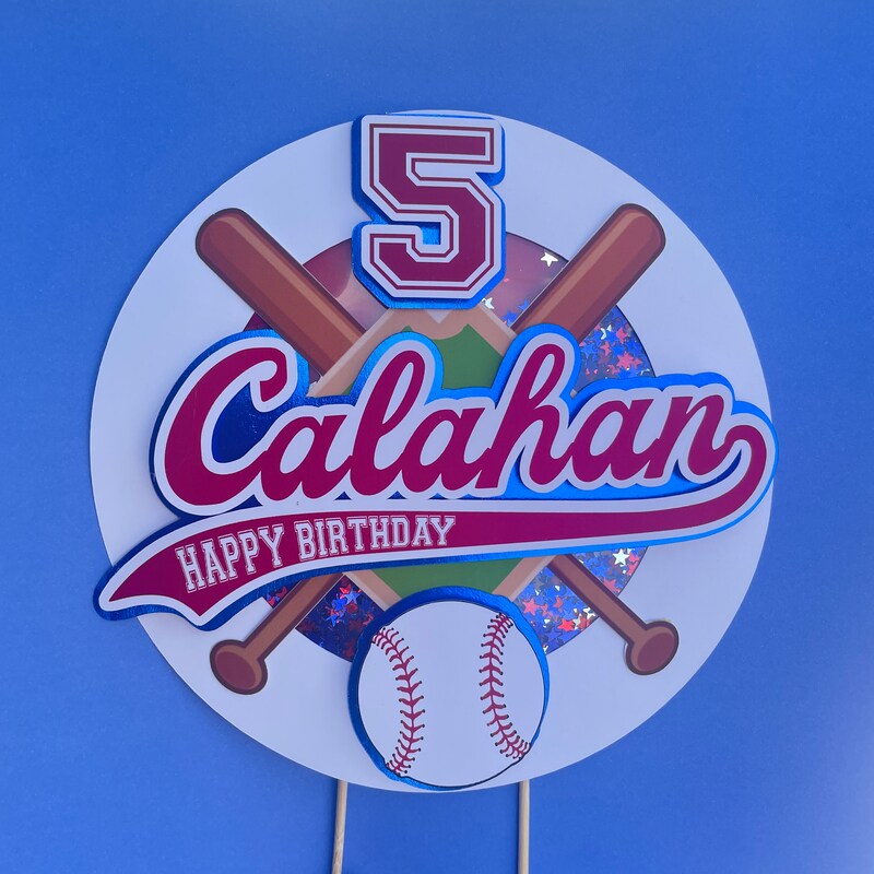 Baseball Cake Topper - Etsy