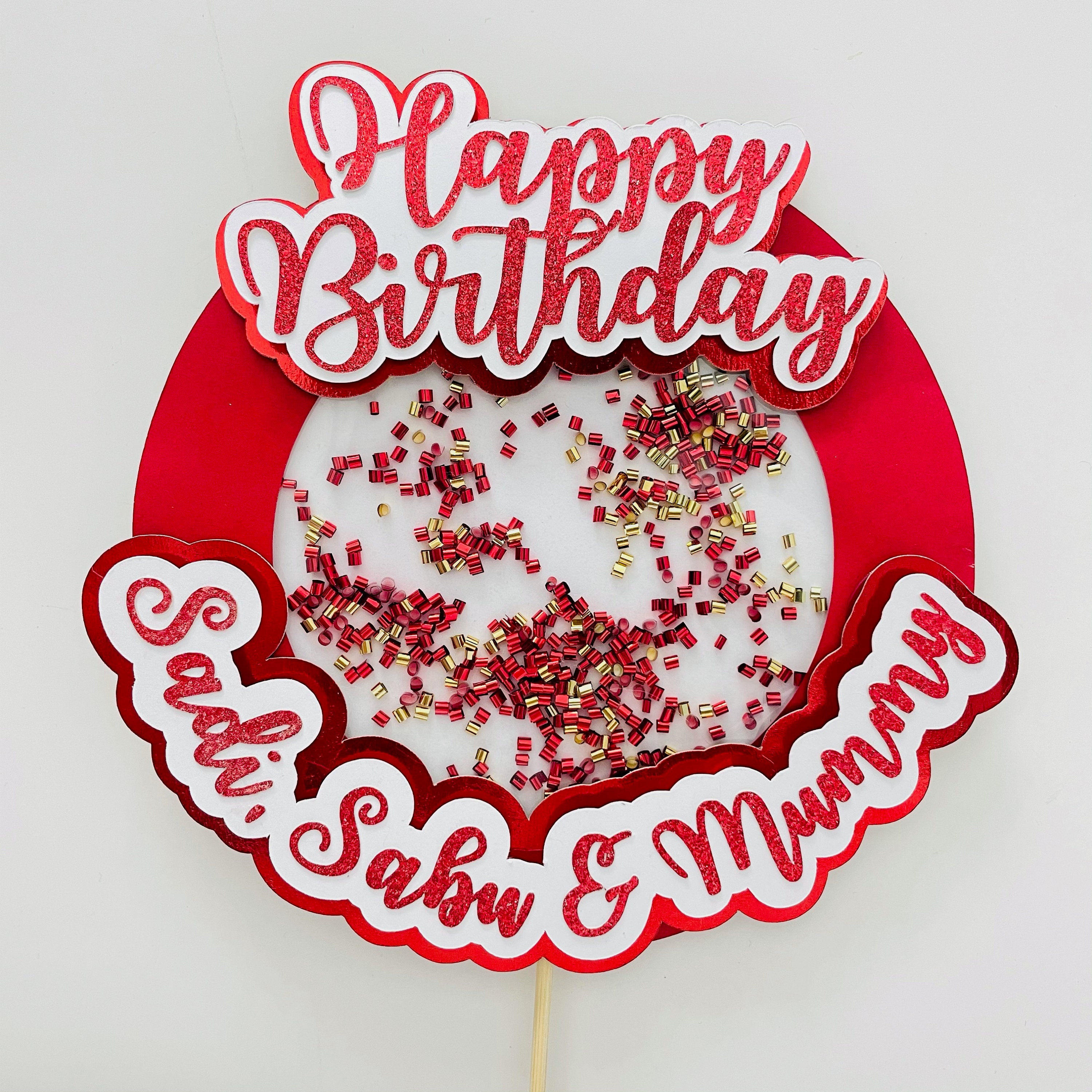 3D Cake Topper Adult Birthday Elegant Decoration Teen Adult | Etsy