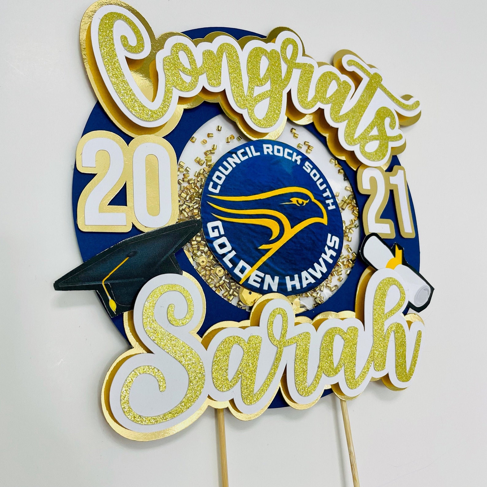 Graduation Cake Topper Customizable - Etsy