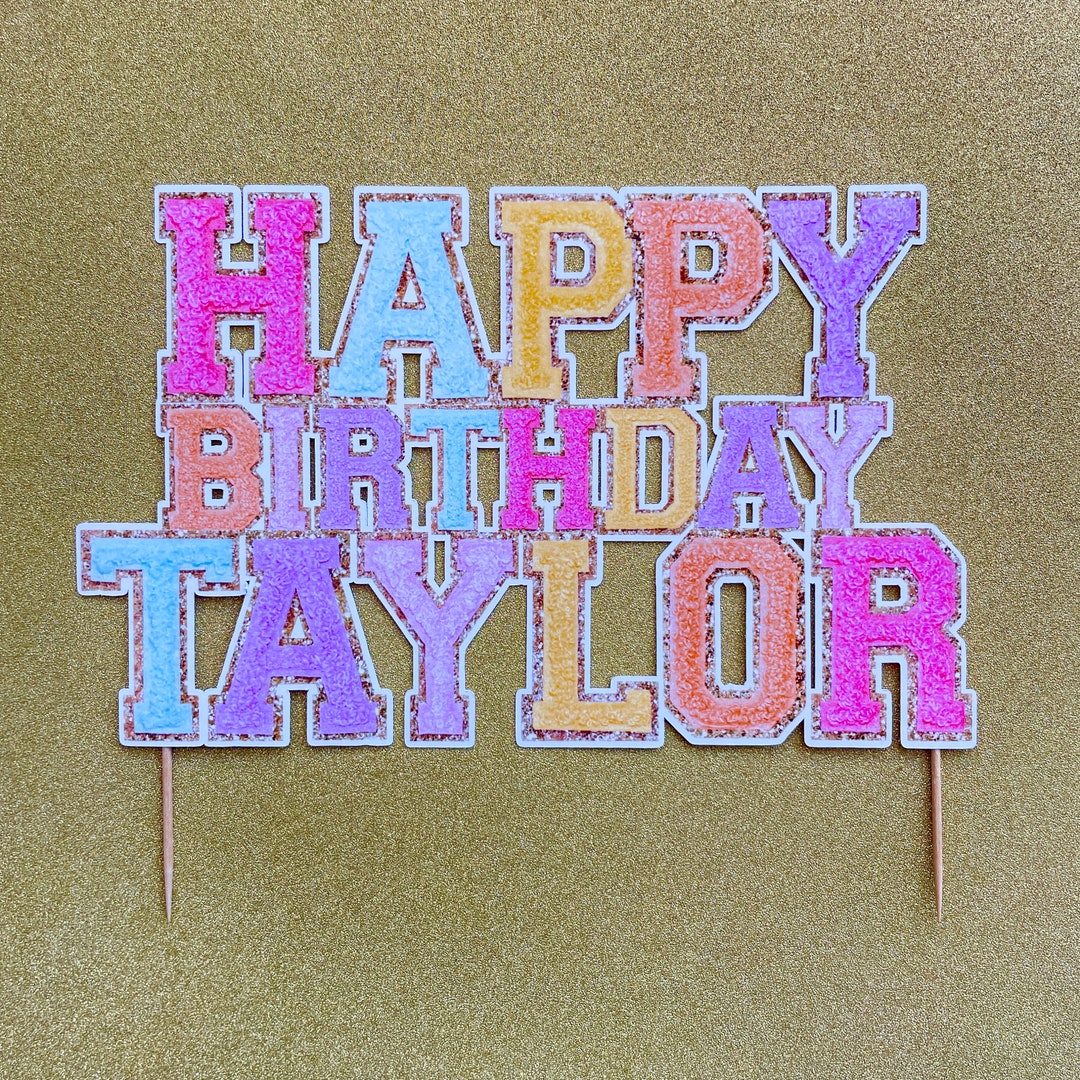 Personalized Cake Topper Birthday Cake Topper Personalized Birthday