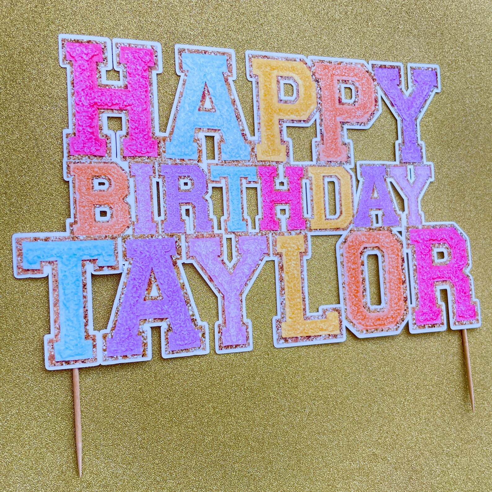 Personalized Cake Topper Birthday Cake Topper Personalized Etsy