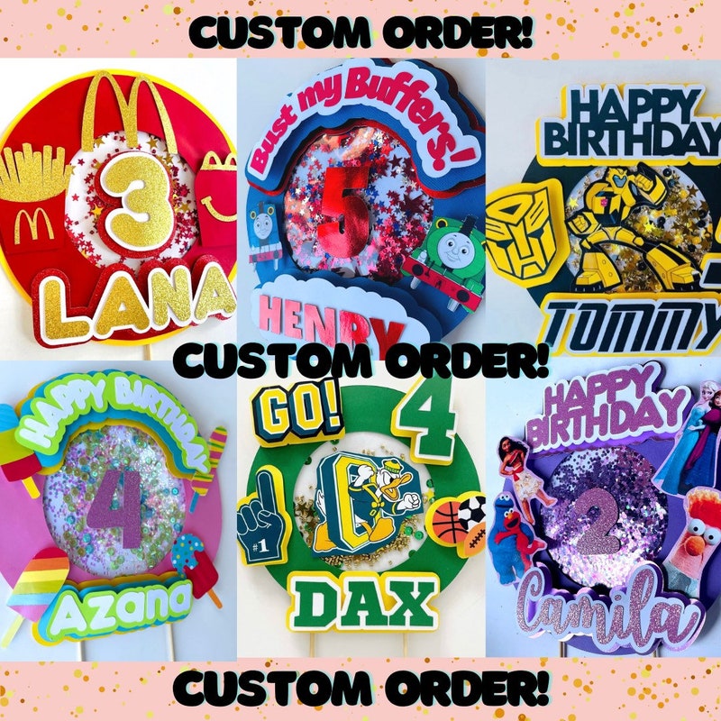 Custom Cake Topper - Etsy