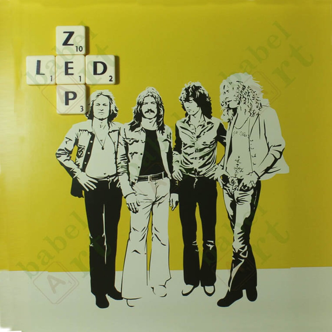 LedZep & Led Zeppelin Word Art Craft Scrabble Letters in Frame | Etsy