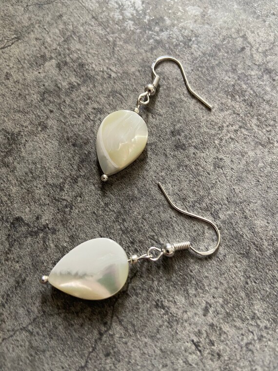 Natural Shell Earrings White Earrings Cream Earrings | Etsy