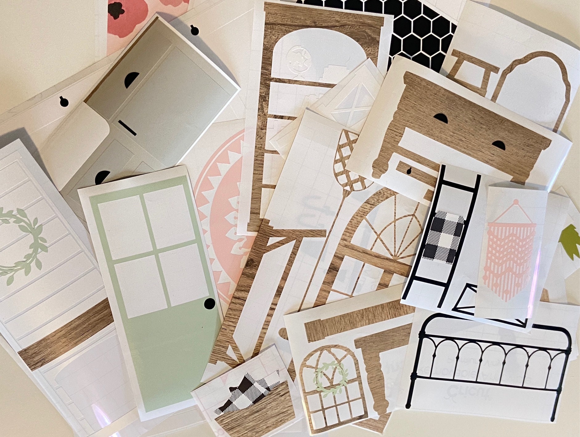 Vinyl Farmhouse Dollhouse Decals for ANY Dollhouse | Etsy