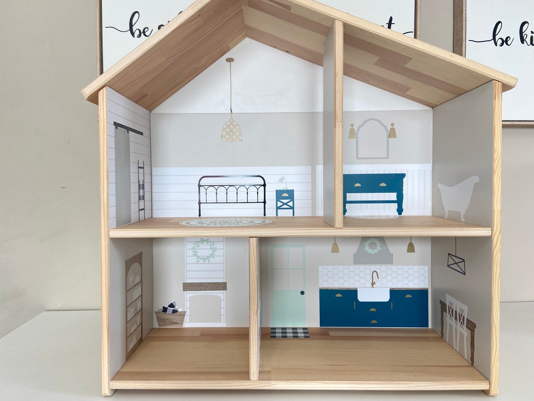Vinyl Modern Farmhouse Dollhouse Decals for IKEA Flisat Dollhouse - Etsy