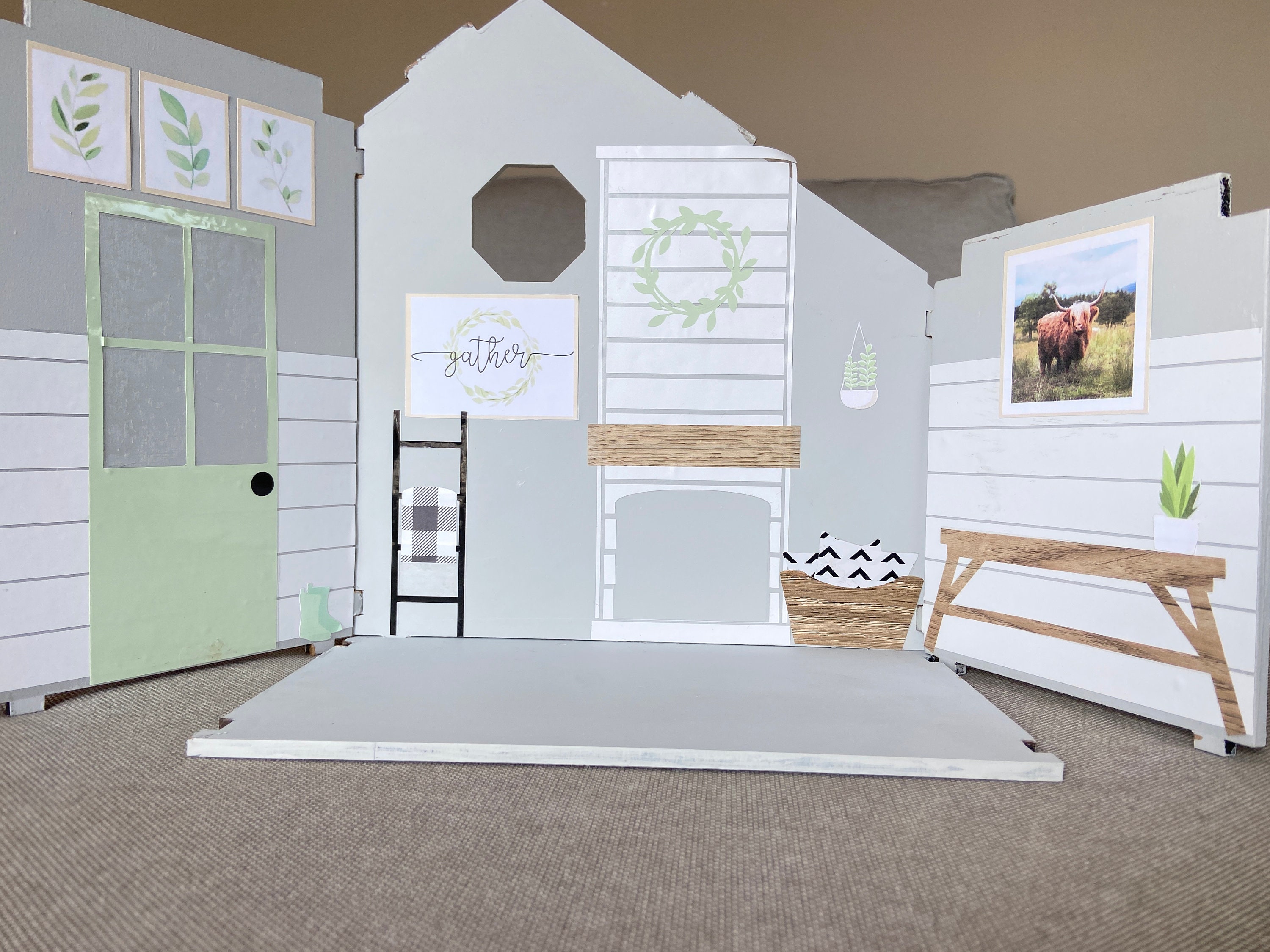 Vinyl Farmhouse Dollhouse Decals Room Pack in Mint - Etsy